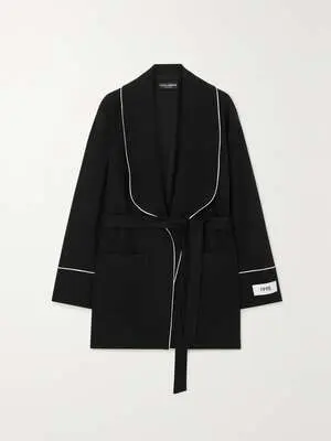 Dolce & Gabbana Belted Stretch-wool Jacket