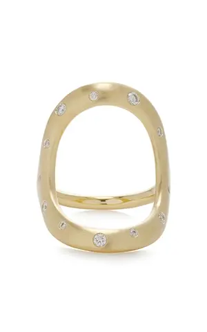 WHITE/SPACE Continuity 14k Yellow Gold Diamond Ring