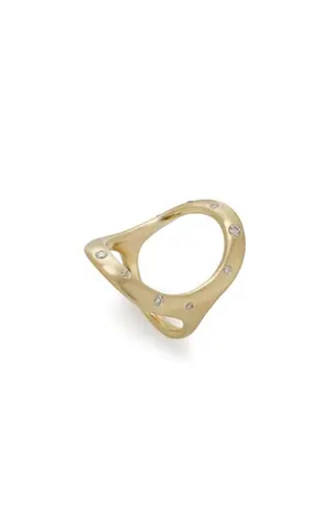 WHITE/SPACE Continuity 14k Yellow Gold Diamond Ring