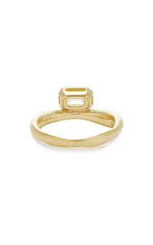 WHITE/SPACE Float 14k Yellow Gold Diamond Ring