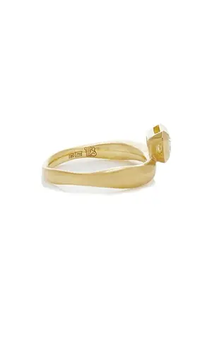WHITE/SPACE Float 14k Yellow Gold Diamond Ring