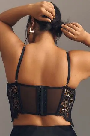 LYREBIRD Giselle Lace Bustier - Black