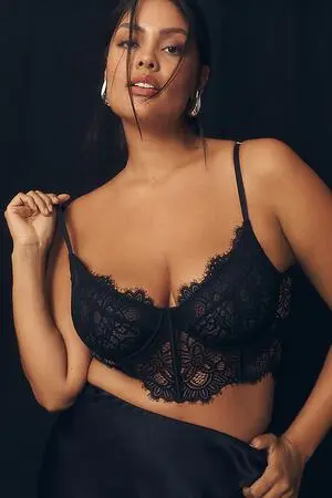 LYREBIRD Giselle Lace Bustier - Black