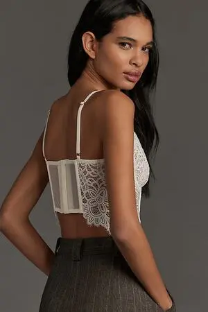LYREBIRD Giselle Lace Bustier - White