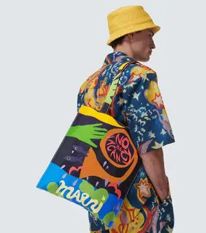 Marni X No Vacancy Inn Printed Tote