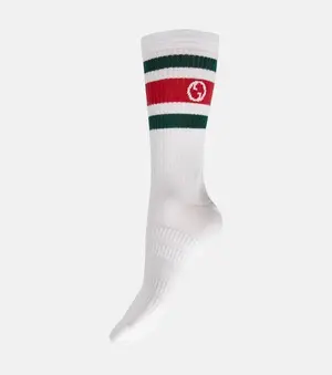 Gucci Interlocking G Crew Socks - White