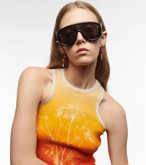 Loewe Wave Mask Sunglasses - Black