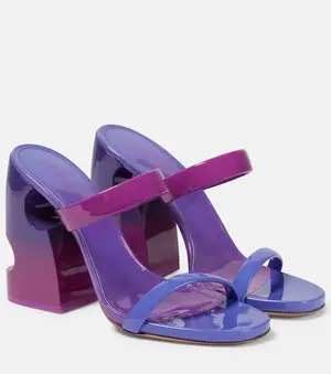 Off-White Shade Meteor Patent Leather Sandals - Multicoloured
