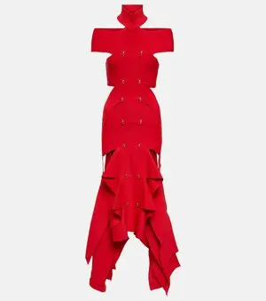 Alexander McQueen Cutout Off-shoulder Gown