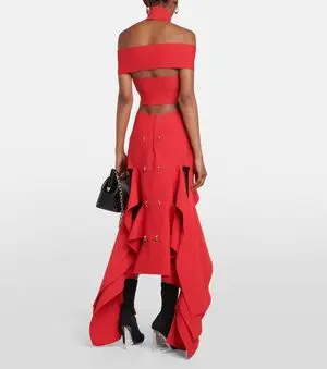 Alexander McQueen Cutout Off-shoulder Gown