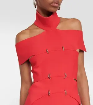 Alexander McQueen Cutout Off-shoulder Gown
