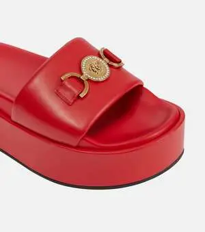 Versace Medusa '95 Leather Platform Slides