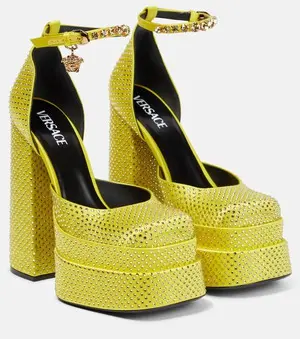Versace Medusa Aevitas Embellished Platform Pumps