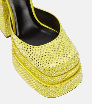 Versace Medusa Aevitas Embellished Platform Pumps