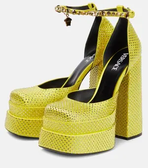 Versace Medusa Aevitas Embellished Platform Pumps