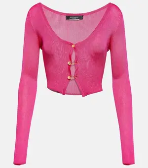 Versace Safety Pin Cropped Cardigan