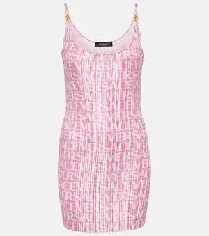 Versace Medusa '95 Logo Plissé Minidress