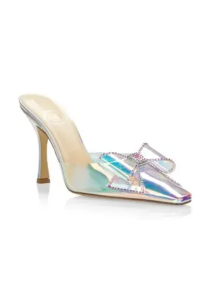 NALEBE Dimante Crystal-embellished Pvc Mules