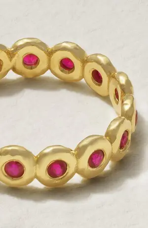 OCTAVIA ELIZABETH Net Sustain Nesting Gem 18-karat Recycled Ruby Eternity Ring