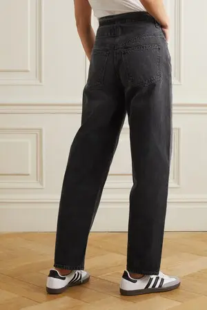AGOLDE Net Sustain Broken Waistband Cutout High-rise Straight-leg Organic Jeans
