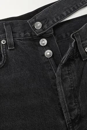 AGOLDE Net Sustain Broken Waistband Cutout High-rise Straight-leg Organic Jeans