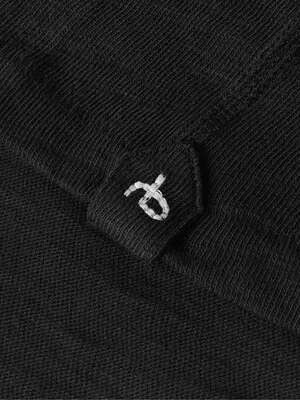 Rag & Bone Cotton-jersey Henley T-shirt - Black