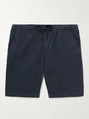 Loro Piana Straight-leg Cotton-blend Bermuda Shorts - Blue