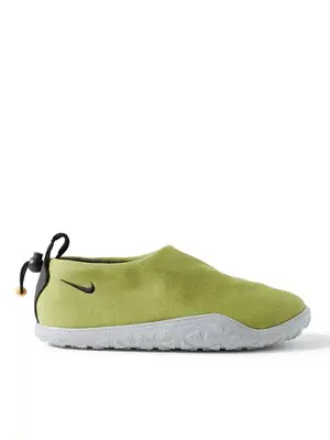 Nike Moc Leather-trimmed Canvas Slip-on Sneakers