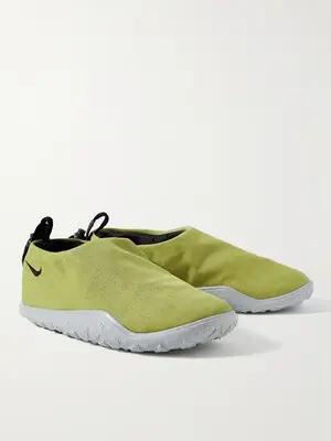 Nike Moc Leather-trimmed Canvas Slip-on Sneakers
