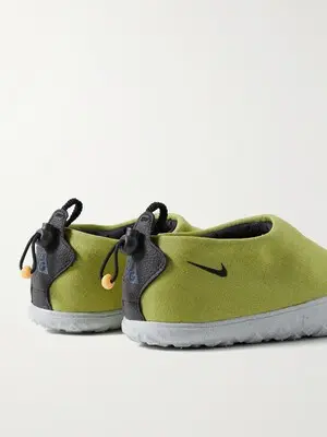 Nike Moc Leather-trimmed Canvas Slip-on Sneakers