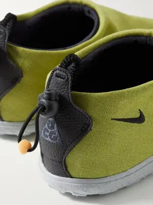 Nike Moc Leather-trimmed Canvas Slip-on Sneakers