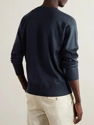 PIACENZA CASHMERE 1733 Silk And Cotton-blend Crewneck Sweater