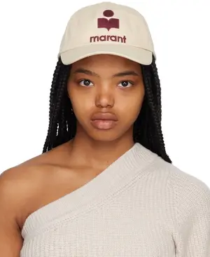 Isabel Marant Étoile Isabel Marant White & Red Tyron Cap - Ecrd Ecru/red