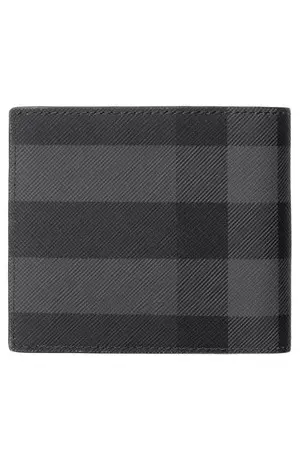 Burberry Check Coated Canvas Bifold Wallet