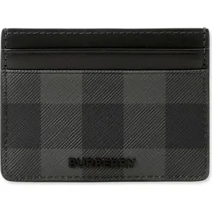 Burberry Sandon Check Card Case - Charcoal