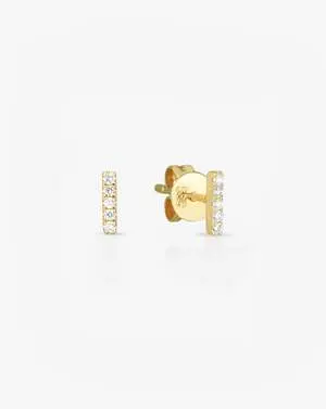 Ring Concierge Petite Diamond Line Stud Earrings - One-color