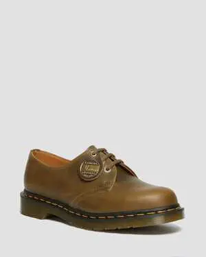 Dr. Martens 1461 Made In England Buck Suede Oxfords Olive Branch