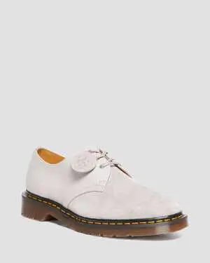 Dr. Martens 1461 Made In England Buck Suede Oxfords Pewter Grey