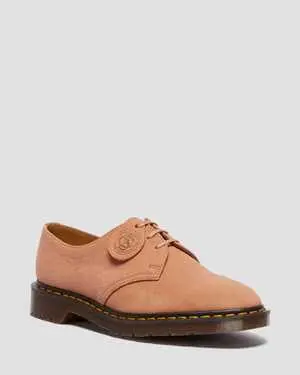 Dr. Martens 1461 Made In England Buck Suede Oxfords Pink