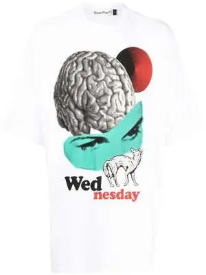Undercover Graphic-print Cotton T-shirt - White
