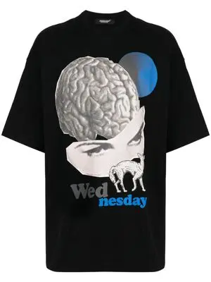 Undercover Graphic-print Cotton T-shirt - Black