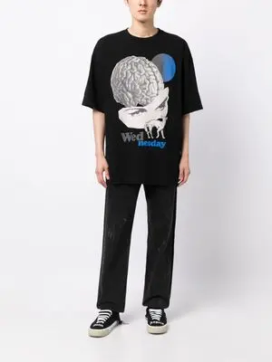 Undercover Graphic-print Cotton T-shirt - Black