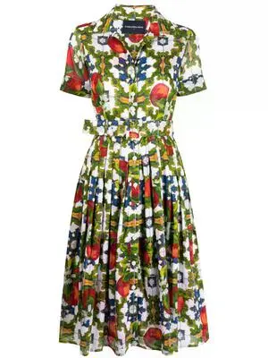 Samantha Sung Audrey Sicilian Ceramic-print Dress