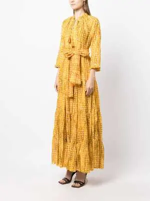 Samantha Sung Eden Brushed Dots-print Dress