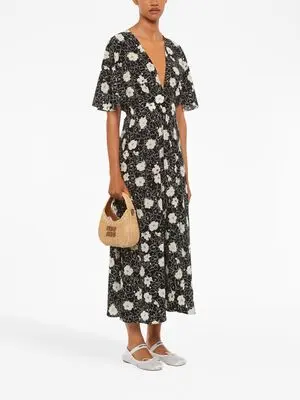 Miu Miu Mini Wander Wicker Shoulder Bag