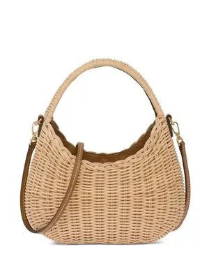 Miu Miu Mini Wander Wicker Shoulder Bag