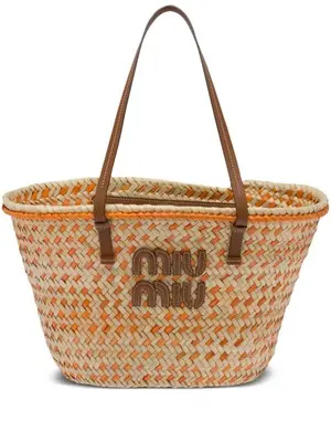 Miu Miu Raffia Tote Bag
