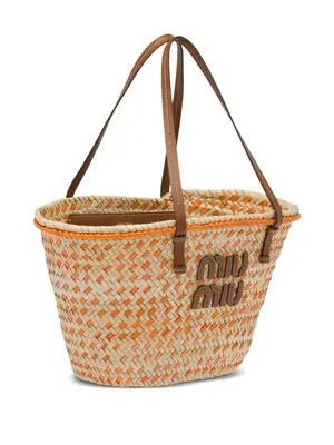 Miu Miu Raffia Tote Bag