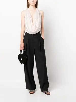 GENNY Sequin-embellished Draped Top