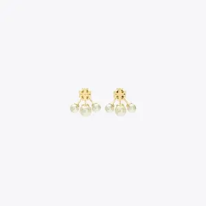 Tory Burch Moondance Pearl Front-back Earrings - Tory Gold/cream